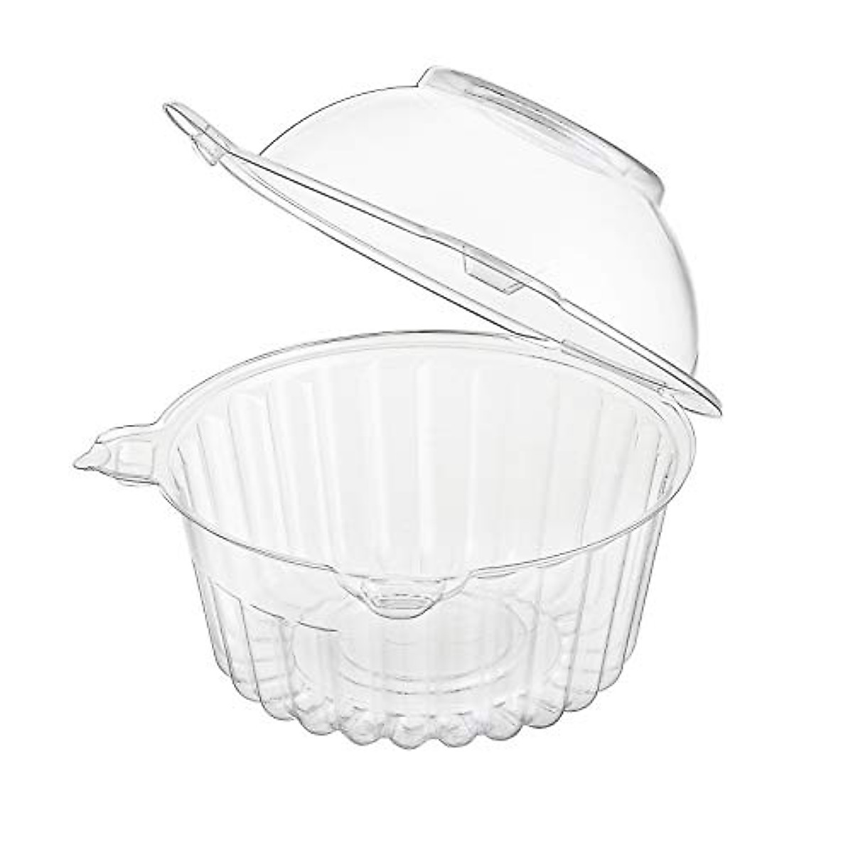 Bekith 150 Pack Individual Cupcake Holder, Thick Clear Plastic Dome Single Cupcake Carrier Muffin Container Holders Cases Boxes Cups for Sandwich, Hamburgers, Fruit, Salad, Party Favor Cake