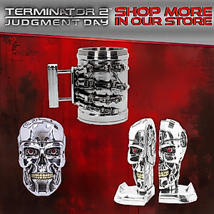 Nemesis Now Terminator 2 Head Statue with Hidden Storage Compartment, Metal Skeleton Statue Box, Hand-Painted Resin, Official Movie Merchandise, 21cm