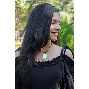 Raw Selenite Crystal Healing Necklace - for Crown Chakra | Balances Energy and Stabilizes Emotions. Aids Judgment, Conscious Understanding and Insight. Assists Energetic Healing | with Stylish Chain