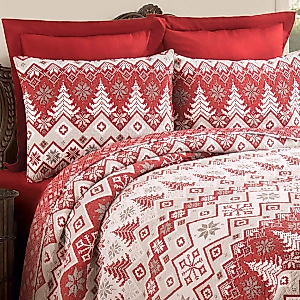 C&F Home Delete King 3 Piece Set Red