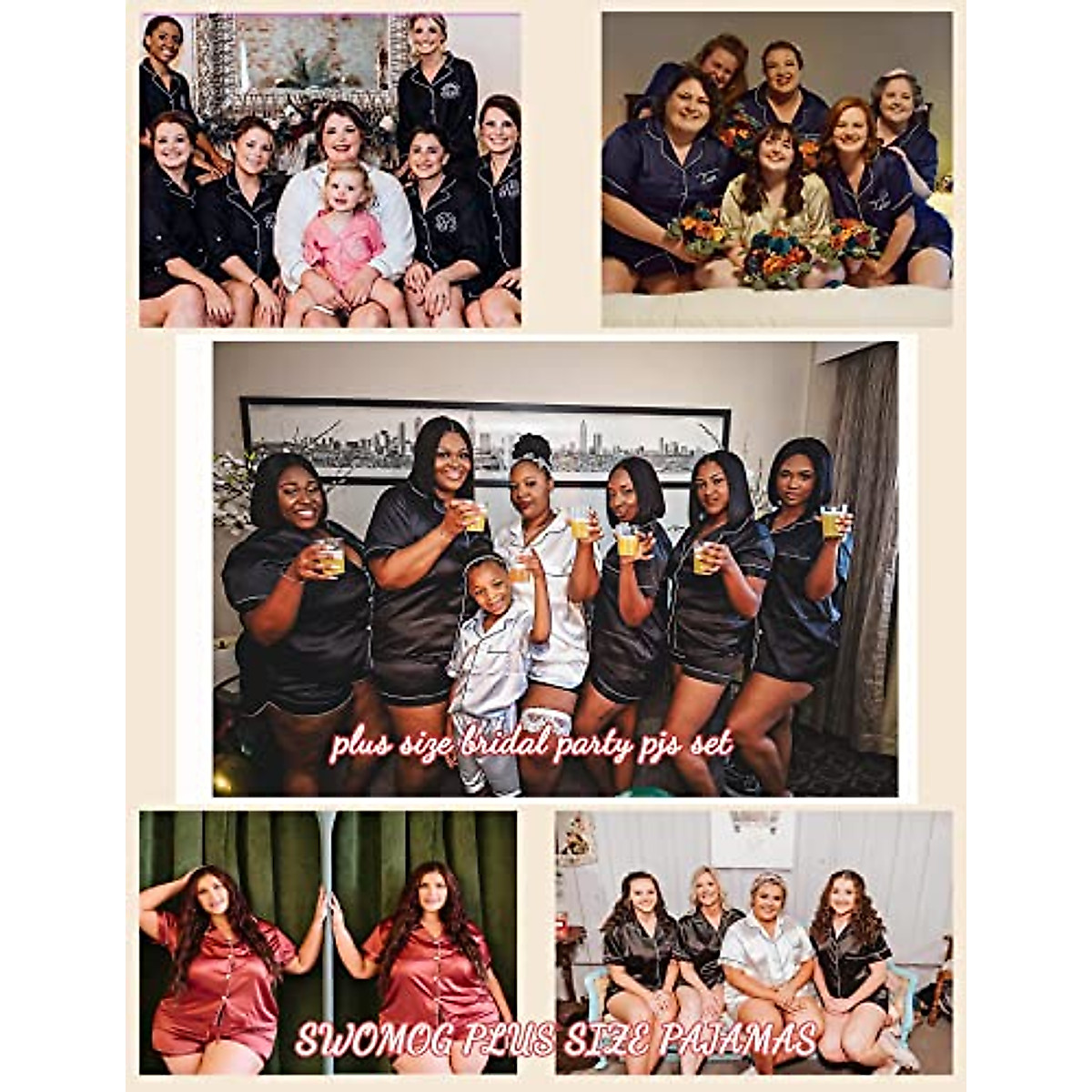 SWOMOG Women's Plus Size Silk Pajamas Button Down Top Pj Satin Shorts Loungewear 2 Pieces Short Sleeve Sleepwear with Pockets Pink