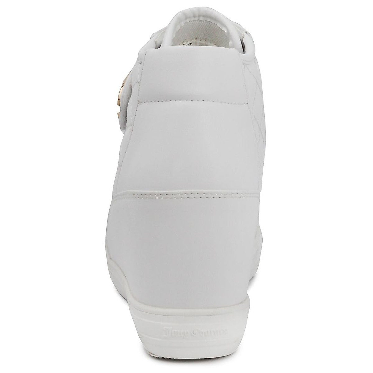 Juicy Couture Womens Wedge Sneakers High Top Womens Sneakers with Wedge, Wedgies Sneakers for Women-Journey 8.5 White
