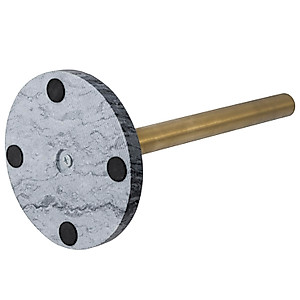 MyGift Modern Brass Paper Towel Holder for Counter with Black Marble Base, Kitchen Paper Towel Stand Holder for Standard and Large Size Rolls