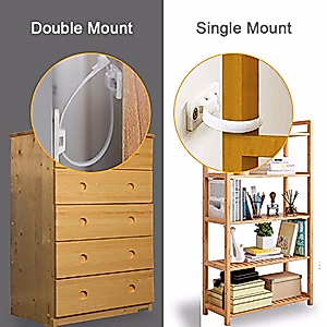 Anti-Tip Furniture Wall Anchor Straps(6 Pack), Wall Anchors Straps Kit for Bookshelf or Dresser,Adjustable Safety Furniture Wall Straps for Baby,Kids,Child,Dogs,Cabinet, Bed,Shelf,etc.(White)