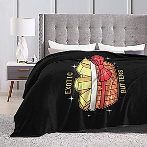 Woidxzxza FNAF Exotic Butters Ultra-Soft Micro Fleece Blanket Flannel Washable Lightweight Warm Plush Throw Blankets 60x50 in