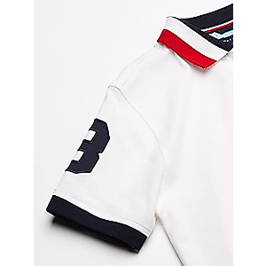 Tommy Hilfiger Boys' Short Sleeve Matt Polo Shirt, White, 8-10
