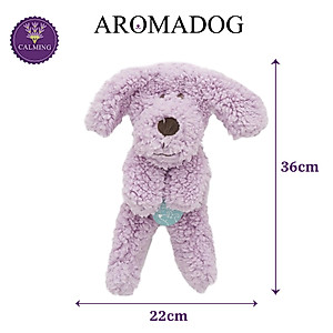 Aromadog Rosewood Calm Fleece Flattie Dog Toy, with Calming Lavender Blend Essential Oils