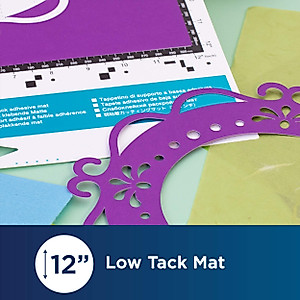 Brother ScanNCut DX Mat CADXMATLOW12, 12" x 12" Low Tack Adhesive for Thin and Delicate Materials, Use with Brother Cutting Machines