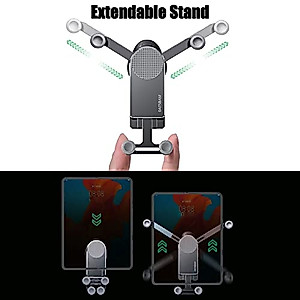 Z Fold 3 Car Mount for Car Vent, Car Vent Phone Mount Holder with Adjustable Extension Arm, Galaxy Z Fold 3/Z Fold 4 Car Mount Compatible with iPhone, iPad, Samsung, Tablet and More -Air Vent