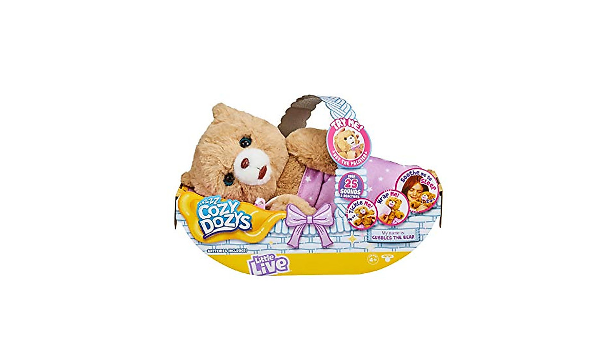 Little Live Pets Cozy Dozy Cubbles Teddy Bear – Interactive Bedtime Buddy