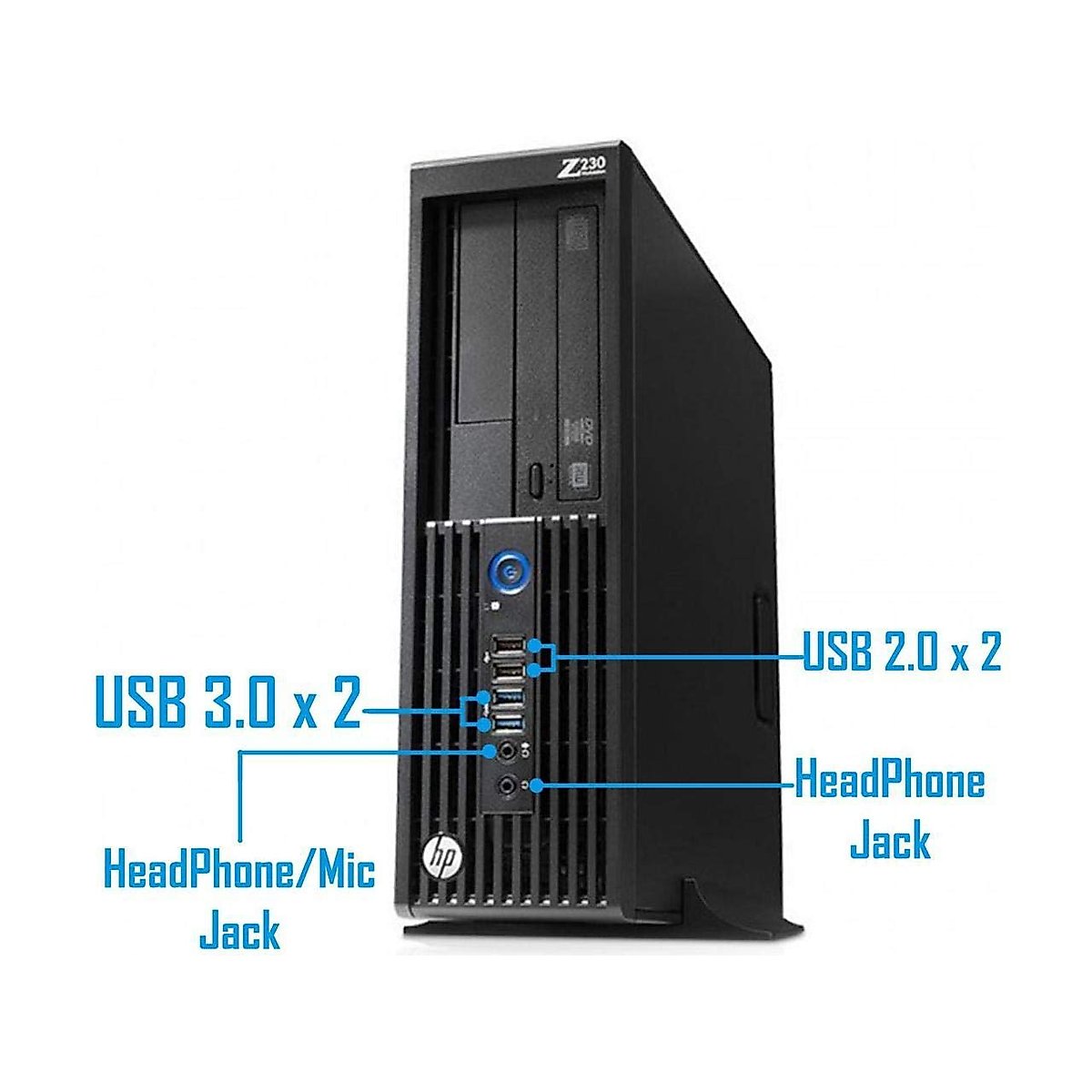 HP Desktop Computer with Windows 10, Workstation Compaq Small Form Factor Elite PC, Quad Core i5-4570 3.20 GHz, 8GB DDR3 RAM, 120GB SSD, DualBand WiFi, DVD-RW, USB 3.0, DisplayPort (Renewed)