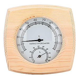 Wood Sauna Thermometer, Sauna Room Hygrometer Thermometer Digital Sauna Temperature Meter Humidity Meter Used in Sauna Room, Bathroom, Sweat Stream Room etc
