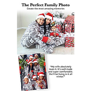 PajamaGram Family Pajamas Matching Sets - Christmas Onesie, Gray, Pets, SM