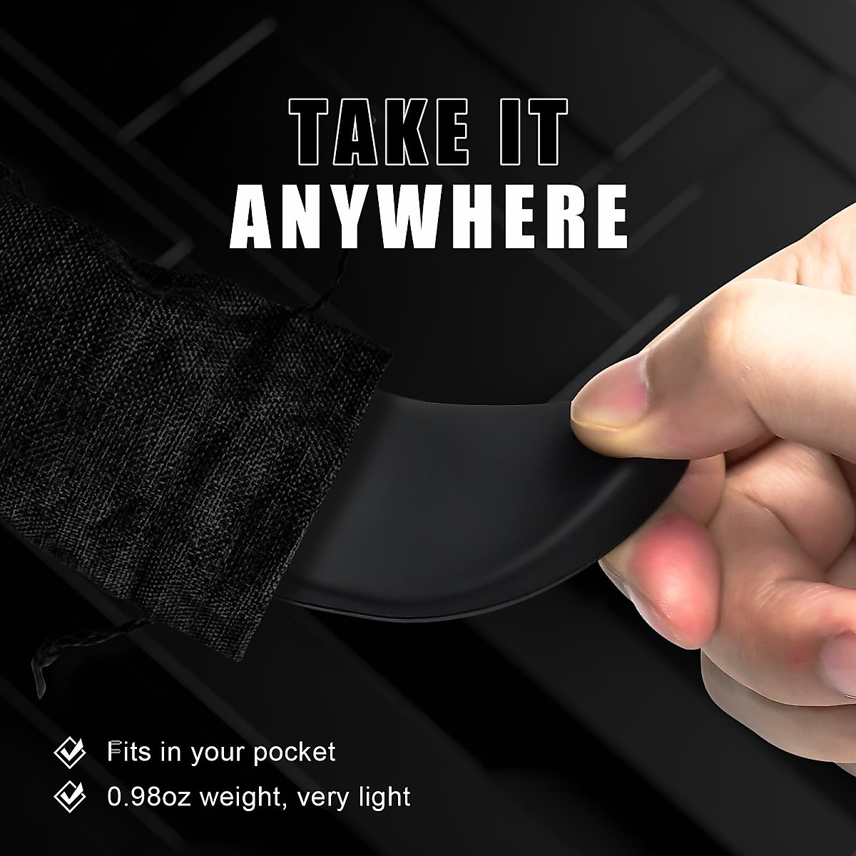 JIKIOU Upgrade Enlarge Gel Memory Foam Set Keyboard Wrist Rest Pad, Mouse Wrist Cushion Support for Office, Computer, Laptop, Mac, Comfortable, Lightweight for Easy Typing Pain Relief, Black