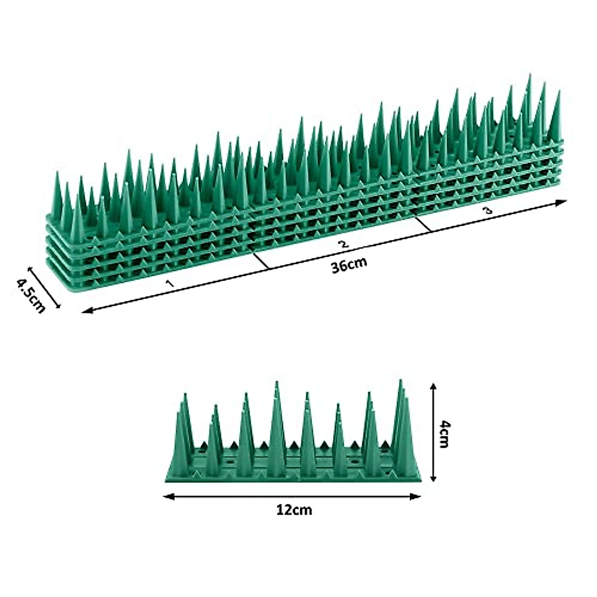 Anti Bird Spikes 10Pcs Plastic Pigeon Deterrent Spikes Cat Fence Spikes Bird Repellent Spikes, for Fence Windowsill Garden