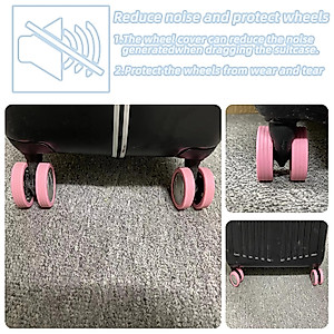 Zalengine 10-Pack Luggage Suitcase Wheels Cover - Luggage Wheels Cover for most 8-Spinner Wheels Luggage Sets - Protect Luggage Wheels from Wear and Tear (orange)