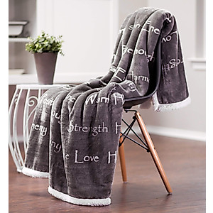 Chanasya Premium Care Gift Package - Throw Blanket, Neck Pillow, Eye Mask, Tote Bag, Socks - 50” x 65” - 5-Piece Set, Gray