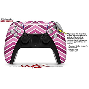 WraptorSkinz Skin Wrap compatible with Sony PS5 DualSense Controller Zig Zag Pinks (CONTROLLER NOT INCLUDED)