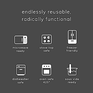 Stasher Premium Silicone Reusable Food Storage Bag, Clear | Microwave, Sous Vide, Dishwasher, Oven and Freezer Safe | BPA Free, Leak-free, Eco-friendly, 2-Cup Bowl