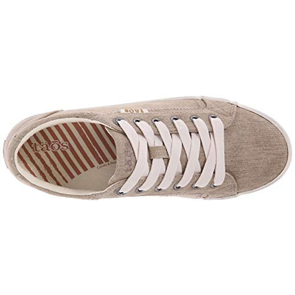 Taos Footwear Women's Star Canvas Sneaker - Style and Comfort Khaki Wash 8.5 M US