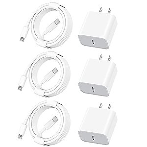 iPhone 14 13 Fast Charger,3Pack Apple Charger iPhone Charger,Apple Super Fast USB C Wall Charger[Apple MFi Certified]6FT Type C to Lightning Cable for iPhone 14/14 Plus/13 MiNi/12 Pro Max/11 Pro/iPad