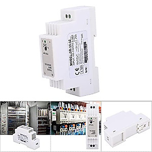 15W 12V 1.25A DIN Rail Power Supply Switching Power Supply with Modulation Method, Stable Output, Low Noise for Control Cabinet, Industrial Control Equipment (DR-15-12)