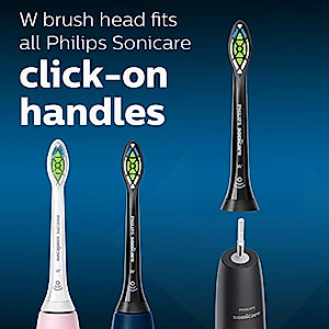 Philips Sonicare Genuine W DiamondClean Replacement Toothbrush Heads, 3 Brush Heads, Black, HX6063/95