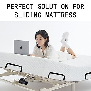 KOXHERO Mattress Retainer Bar Bracket Holder 4Pcs Keeping Mattress from Sliding for Foot of Platform Beds,Adjustable Beds,Rv Mattress,Mattress Slide Stopper Mattress Gripper