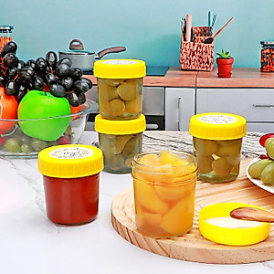 Brajttt Small Mason Jars 5 oz, Mini Canning Jar,16 pack Small Glass Jars with Regular Lids, Ideal for Jelly, Jam, Honey, Dessert, Spice