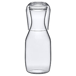 Amazing Abby - Aurora - Acrylic Bedside Carafe Set, Plastic Water Carafe with Dual-Use Tumbler/Lid, Easy-Access for the Night, Shatter-Proof, BPA-Free, Great for Bedroom, Bathroom, Kitchen, and More