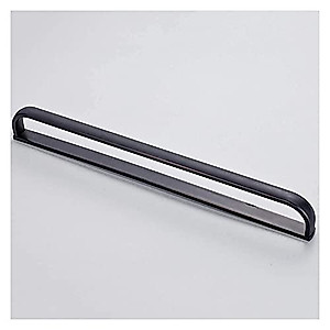 Towel BAR Rack Towel Shelfs,Simple Black Bathroom Towel Rack Bathroom Hardware Single Rod Towel Rack Black Copper Towel Bar