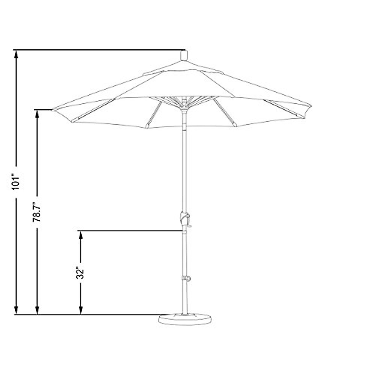 California Umbrella GSPT908117-5407 9' Round Aluminum Market, Crank Lift, Push Button Tilt, Bronze Pole, Sunbrella Henna Patio Umbrella, 9-Feet