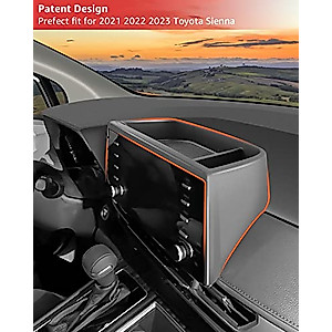 Ecarzo Center Console Dash Storage Tray for 2021 2022 2023 Toyota Sienna Dashboard Organizer Insert Sunglass Holder Container Accessories