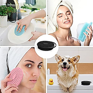 3 Pack Silicone Body Scrubber, Exfoliating Body Scrubber Soft Silicone Loofah Body Scrubber Fit for Sensitive and All Kinds of Skin Clean and Sanitary