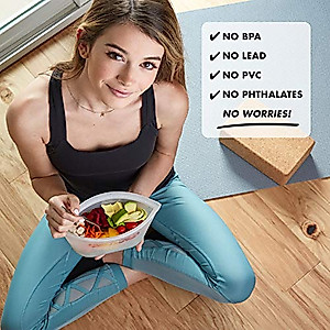 Zip Top Reusable Food Storage Bags | 3 Cup Set [Teal] | Silicone Meal Prep Container | Microwave, Dishwasher and Freezer Safe | Made in the USA