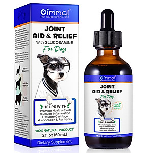 Hip & Joint Support Liquid Supplement for Dogs, Hip & Joint Glucosamine Drops for Dogs, Glucosamine for Dogs, Supports Joint Health, Dog Joint Pain Relief Treats, Liquid Glucosamine for Dogs