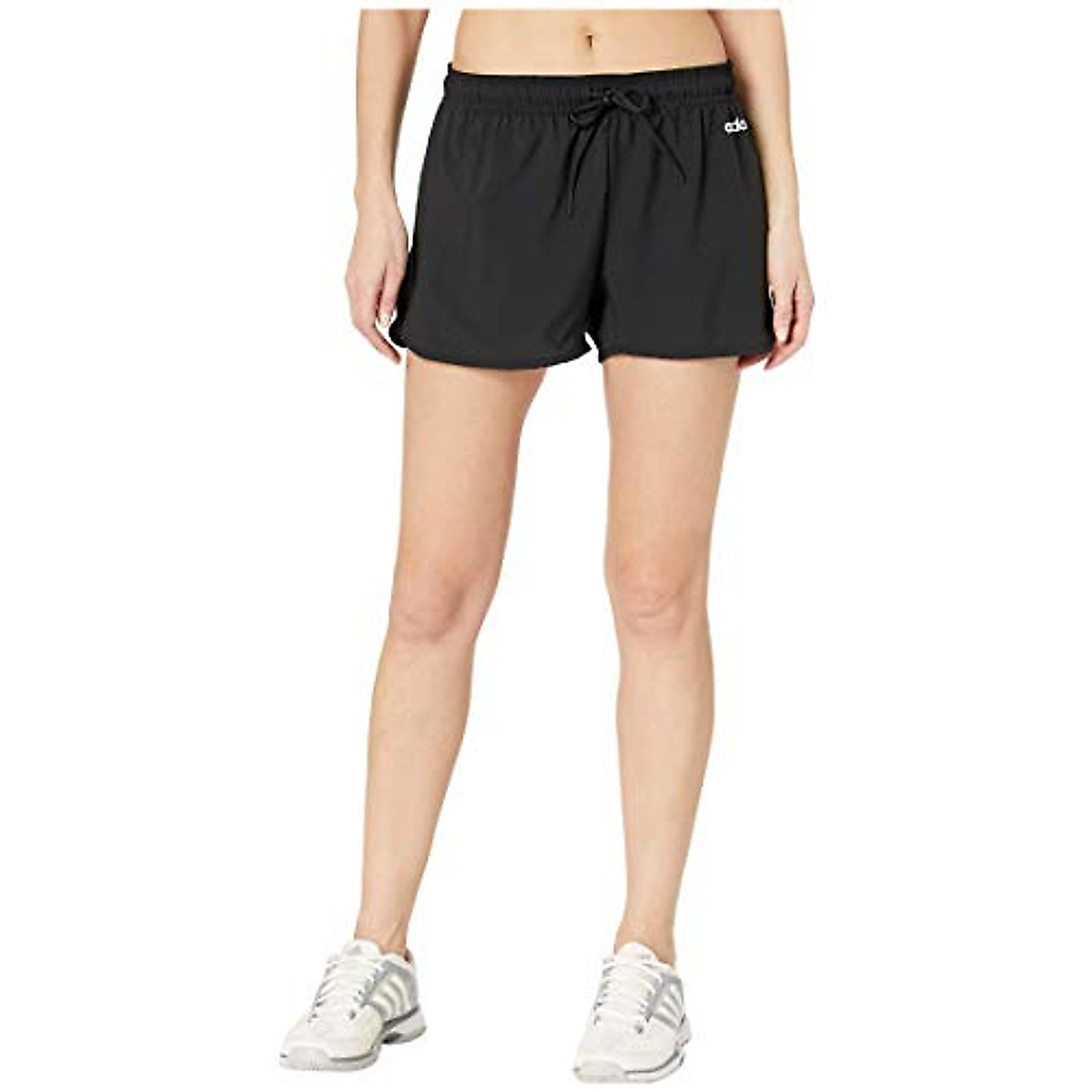 adidas Women's Design 2 Move 3-Stripes Shorts, Black/White,M
