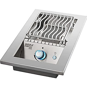 Napoleon Built-In Component - BIB10IRPSS - Single Infrared Drop-In Burner, BBQ Grill, Stainless Steel, Natural Gas, 10-inch BBQ Grill Burner, Perfect Sear, Infrared SIZZLE ZONE™, Sear Station Burner