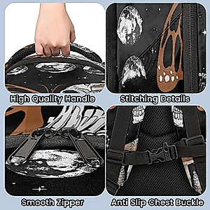 YoCosy Brown Gothic Skull Butterfly Black Galaxy Space Custom Backpack School Personalized Gifts Bookbag Laptop Purse Casual Daypack for Teen Girls Women Boys Men College Travel