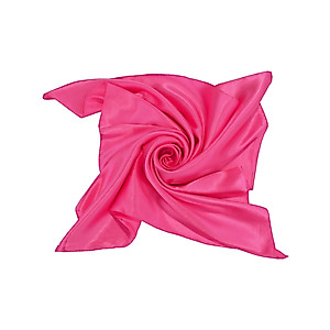 SATINIOR Chiffon Scarf Square Neck Scarf Handkerchief Retro Satin Ribbon Scarf for Women Girls