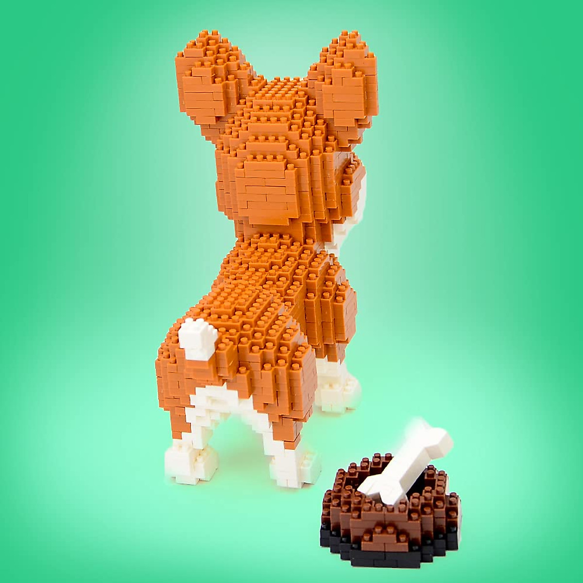 Ulanlan Adult Building Sets, Bricks Corgi, Micro Bricks Dog Animal Building Toy Bricks Dog for Dog Lover, Women, Girl 14+, Teens or Adult, 1380 Pieces (JX004)