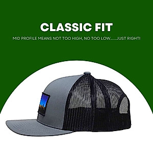 LINDO Trucker Hat - Tree Line Sunset (Gray/Black)