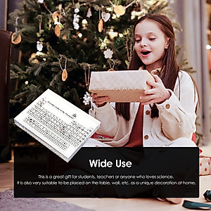 Periodic Table with Real Elements Inside, Acrylic Periodic Table Display with 83 Real Elements Samples, Craft, Teaching Tool, Gift for Kid, Students, Teacher, Science Lovers, 6*4.5*0.8 inch