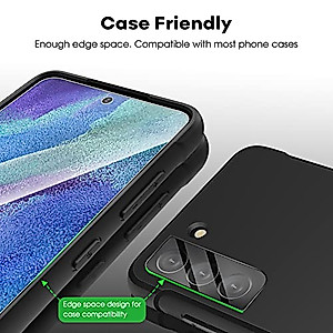 JETech Screen Protector for Samsung Galaxy S21 FE 5G with Camera Lens Protector, Easy Installation Tool, Tempered Glass Film, Fingerprint ID Compatible, 2-Pack Each