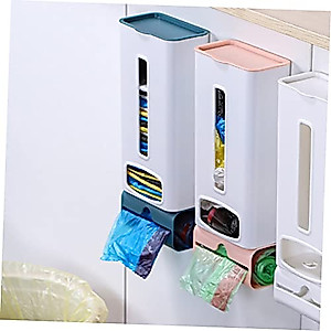 Cabilock 5pcs Bag Storage Box Bag Dispenser Holder Trash Bag Container Wall Shopping Bag Holder Kitchen Garbage Bags Organizer Wall Mounted Garbage Bag Holder Plastic Roll Rack Hanging
