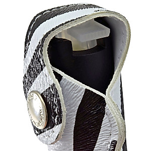 Pepper Defense 1/2 oz. Pepper Spray with Grip Holster and Keychain Attachment - Safety Twist Lock Glow Trigger - Maximum Strength 10% OC Formula - Self Defense Personal Protection (Zebra 3-Pack)