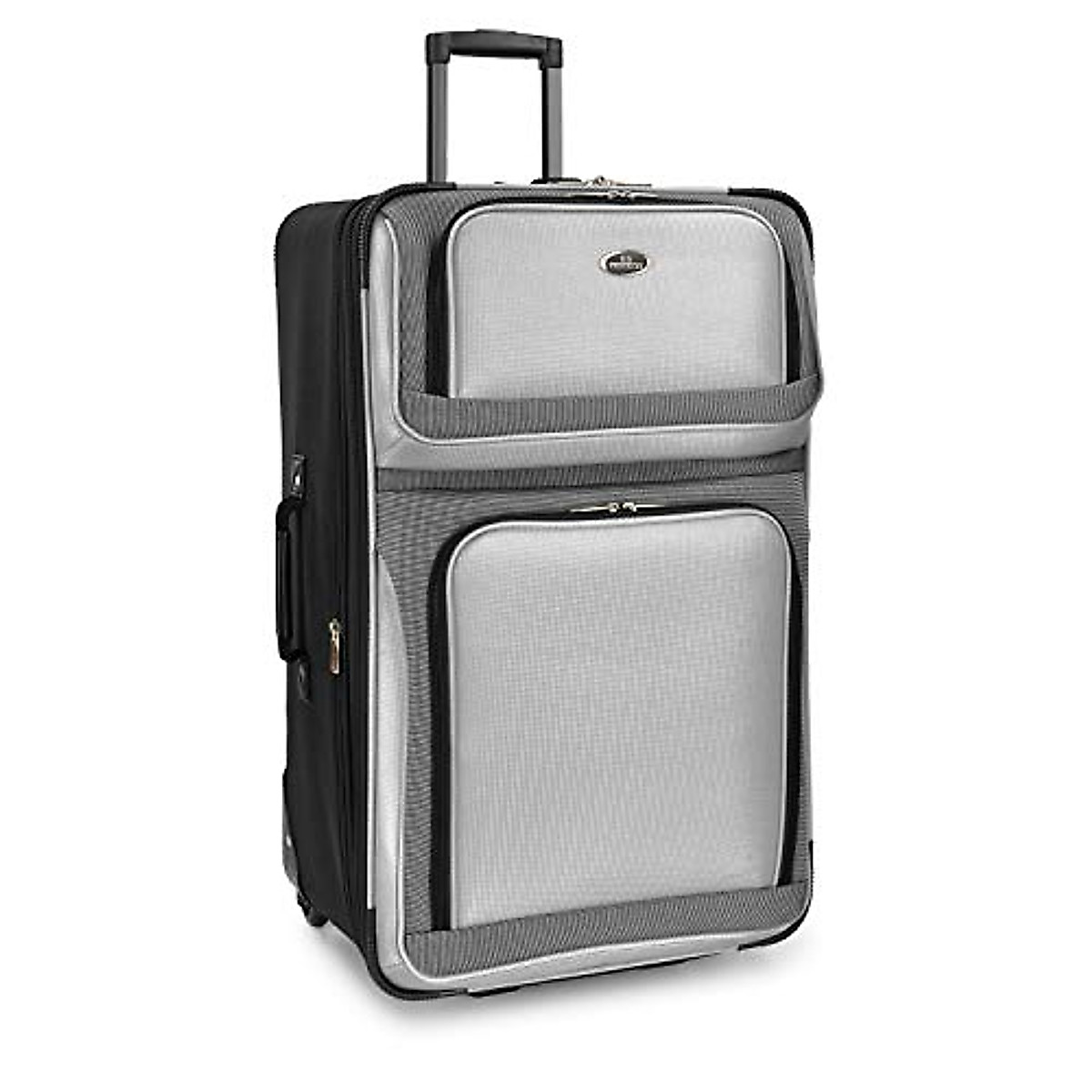 U.S. Traveler New Yorker Lightweight Softside Expandable Travel Rolling Luggage, Gray, 4-Piece Set (15/21/25/29)