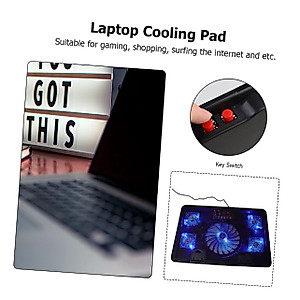 Mikikit Laptop Radiator Cooling Bracket Laptop Fan Stand Cooler Fan Laptop USB Cooling Pad Laptop External Fan Laptop Cooling Fan USB Cooler Pad Air Fan N5 Portable Plastic Accessories