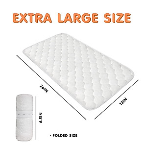 Waterproof Changing Pad Liners, 26" x 13" Hypoallergenic & Reusable Ultra Soft Changing Table Cover Liners , 3 Pack Portable Baby Diaper Change Mat - White