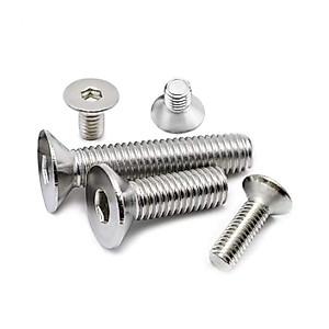50 Pcs M5-0.8 x 12mm Flat Head Socket Cap Screws Bolts, Stainless Steel 18-8 (304), Bright Finish, Allen Socket Drive,Machine Screws Inner Hex Screw Fasteners Bolts